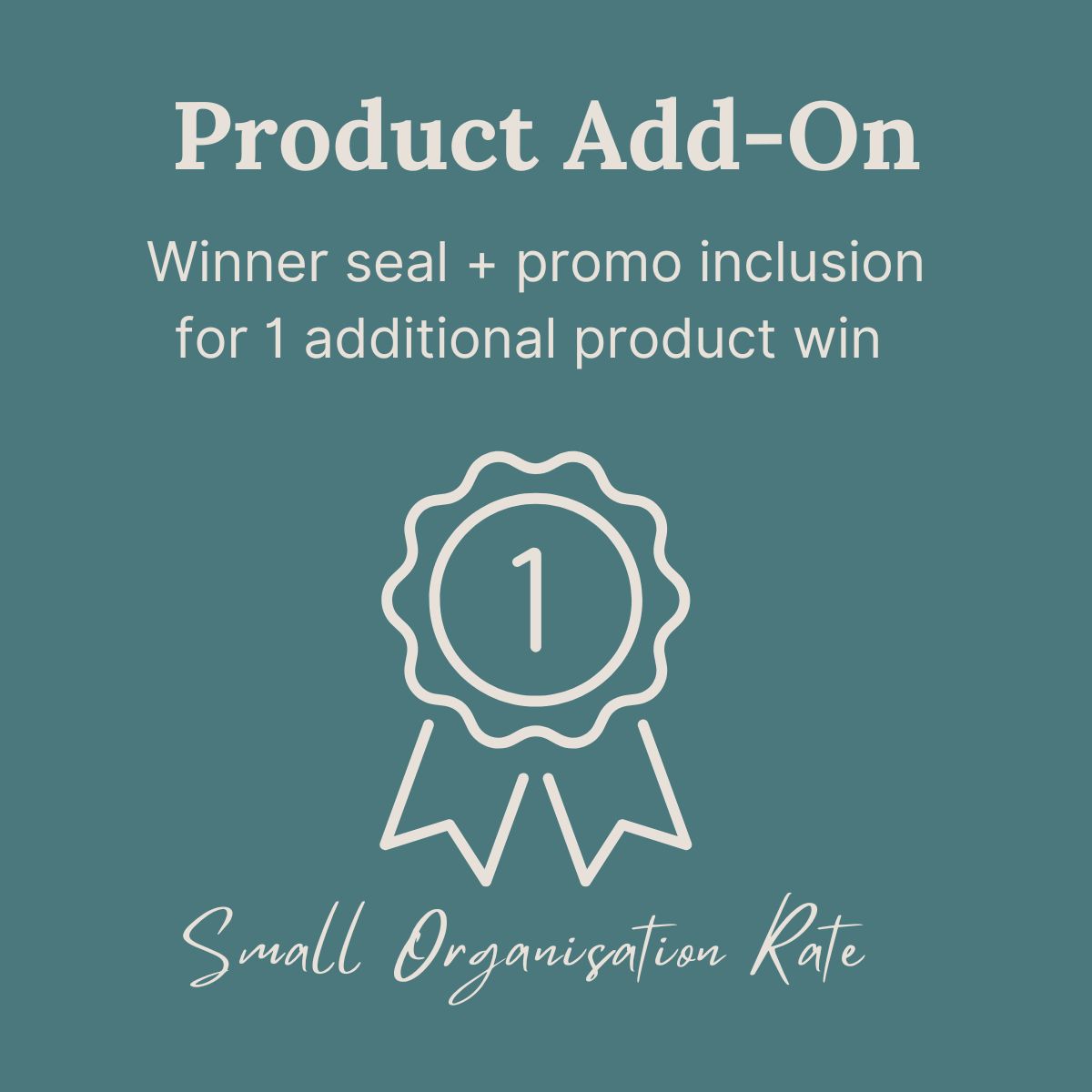 Product Promo Add-On Small Organisation - Sustainability Award