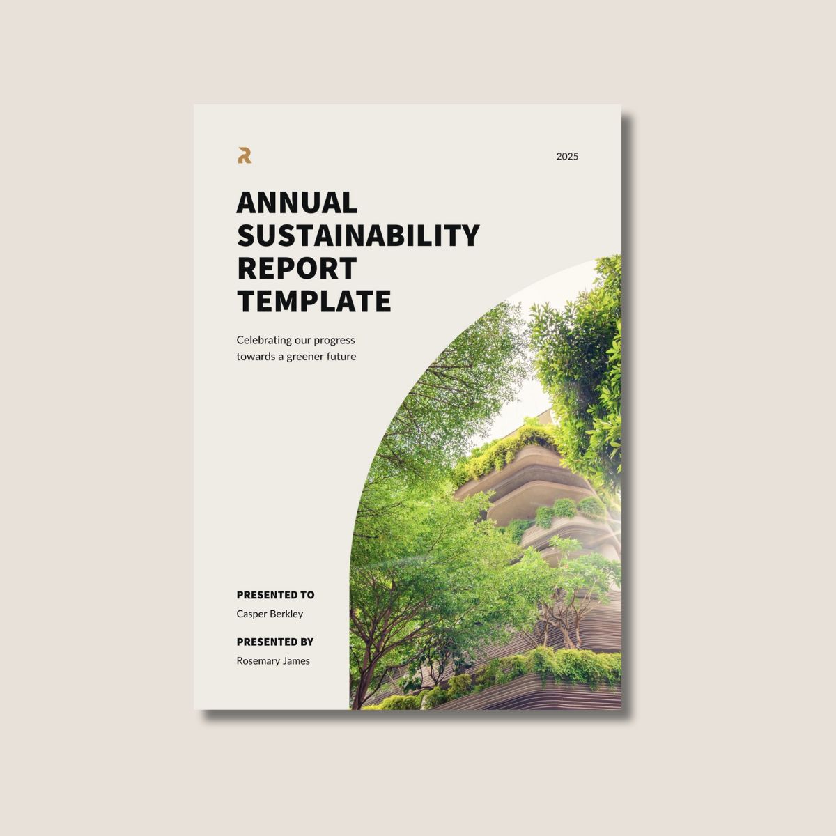 Sustainability Report Template - Sustainability Award